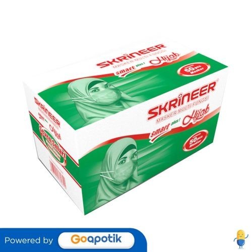 Jual Skrineer Smart Plus Hijab Mask 3ply Earloop Hijau Box 50 Pcs ...