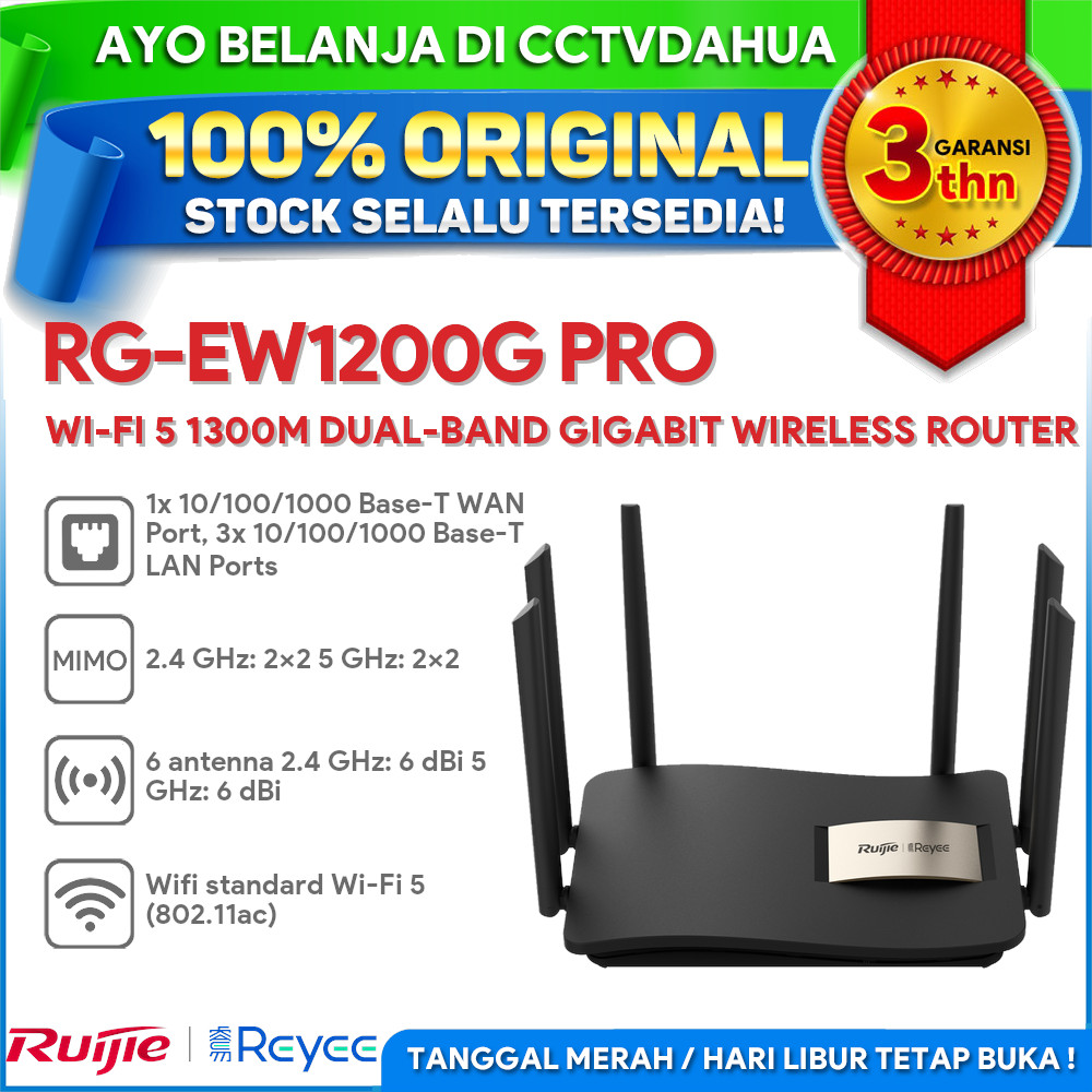 Jual RUIJIE REYEE RG-EW1200G PRO WI-FI 5 1300M DUAL-BAND GIGABIT ...