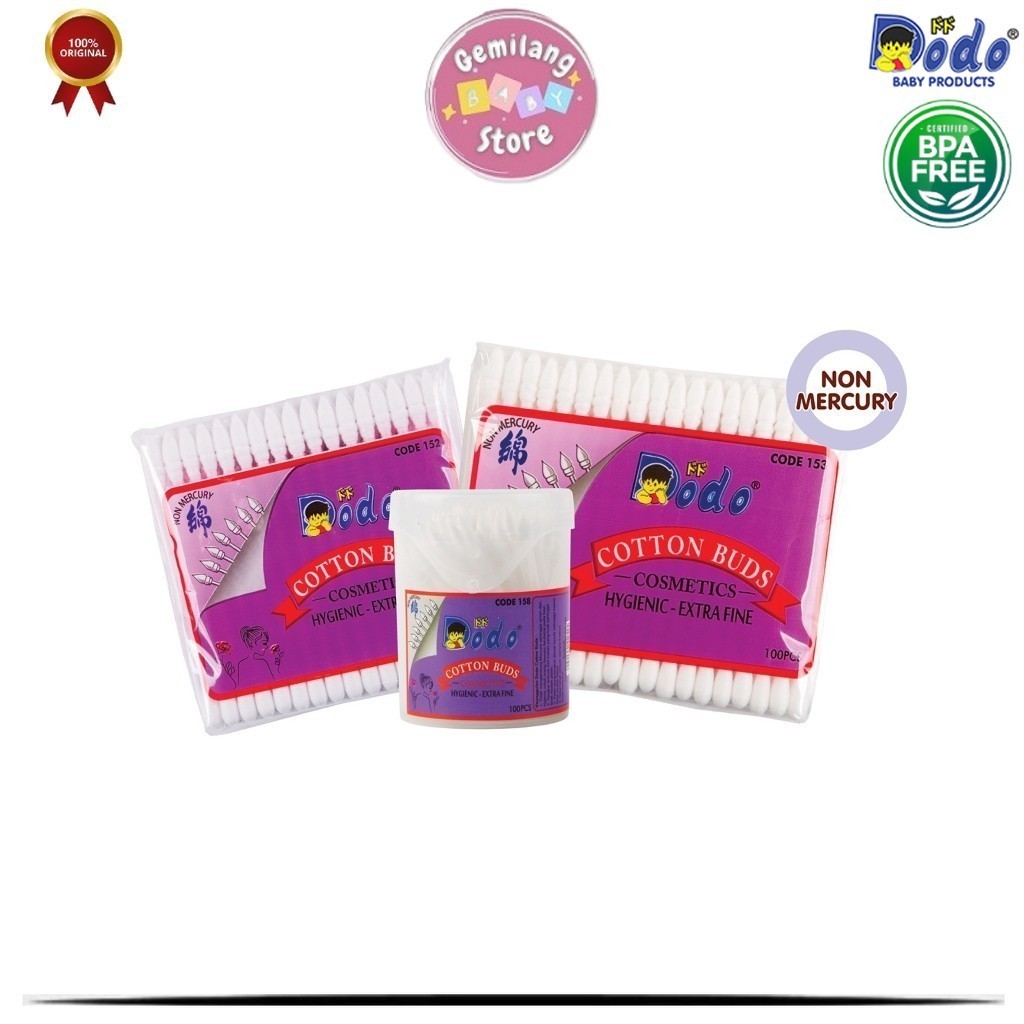 Jual Cotton Buds Cosmetic Dodo (isi 50 pcs, 100 pcs) | Shopee Indonesia
