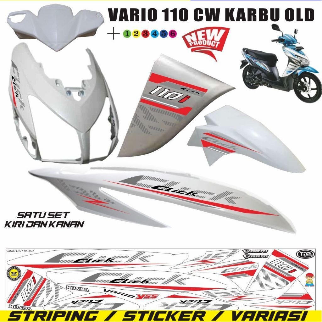 Jual SETIKER MOTOR STIKER VARIO OLD 110 CW/STIKER STRIPING VARIO ...