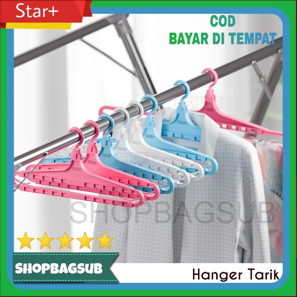 Jual Gantungan Tarik Hanger Lebar Untuk Handuk Sajadah Selimut Pakaian ...