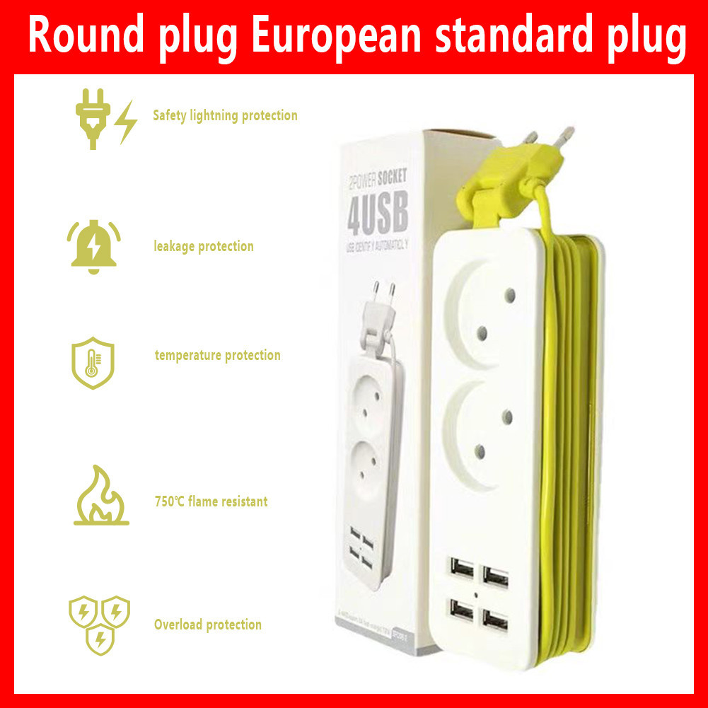 Jual Portable Stop Kontak Travel - 4 USB Port - Kabel 1,5 Meter/Stop ...