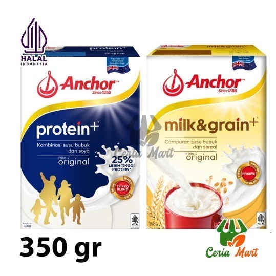 Jual Anchor Susu Protein Tinggi Milk Grain Original Kombinasi Susu Soya ...