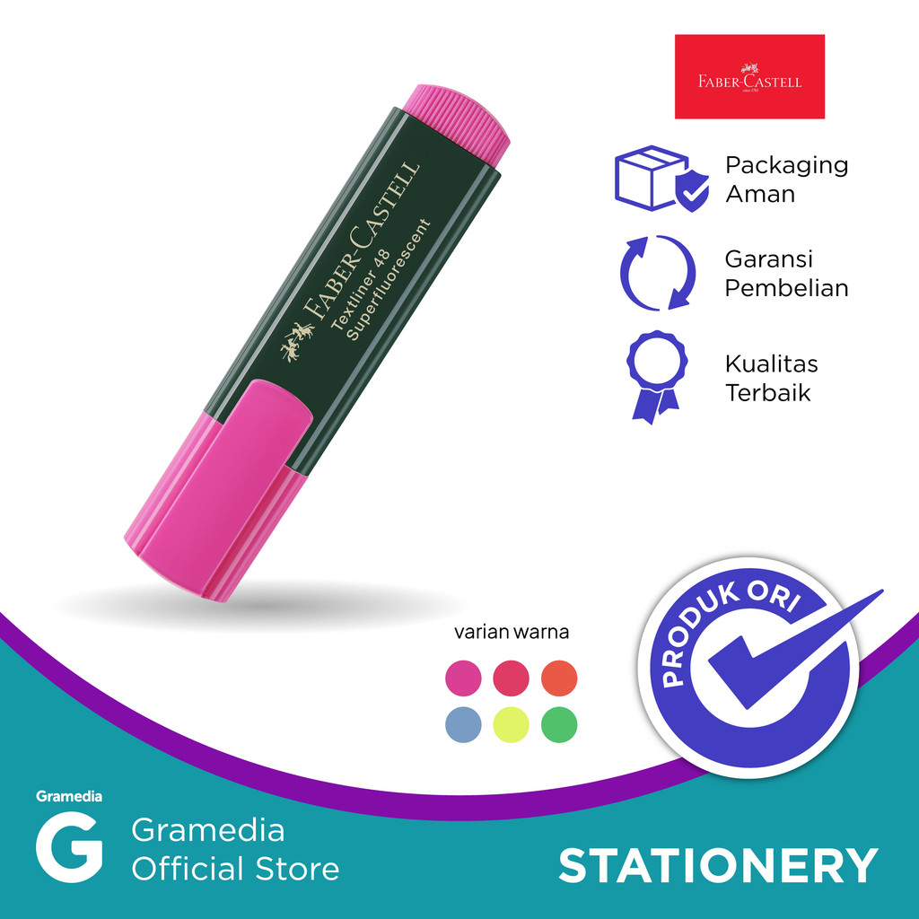 Jual Faber Castell Textliner - Stabilo Warna Pink | Shopee Indonesia