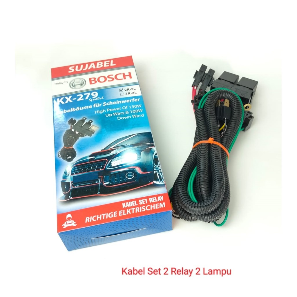 Jual Kabel Set 2 Relay 2 Fuse 2 Relay 2 Sekering BOSCH Sujabel KX-279 ...