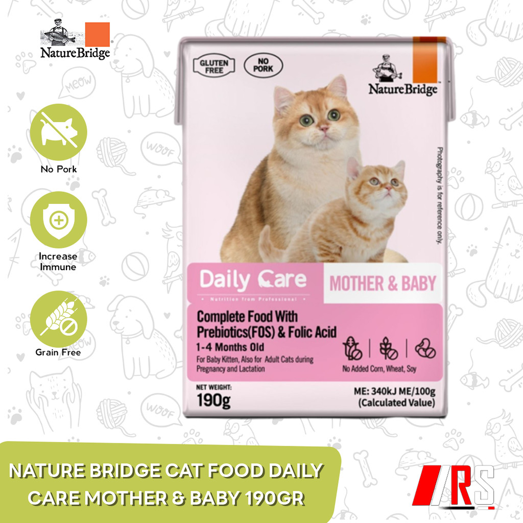 Jual Makanan Kucing Nature Bridge Daily Care Mother Baby Cat Food 190 ...