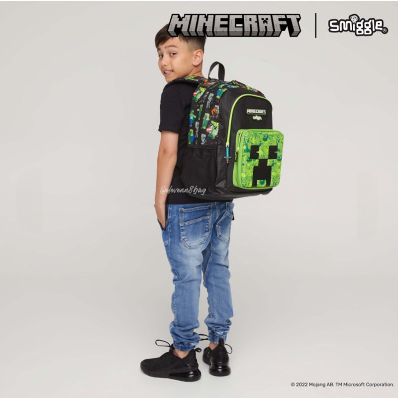Jual Smiggle Minecraft Mojang Tas Anak Cowok Tas Anak Laki Laki Botol ...