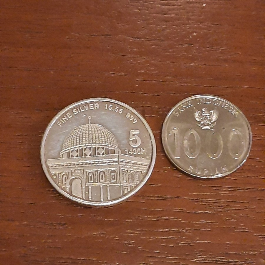 Jual LOGAM MULIA KOIN PERAK MURNI KHAMSA 5 DIRHAM IMN FINE SILVER COIN ...