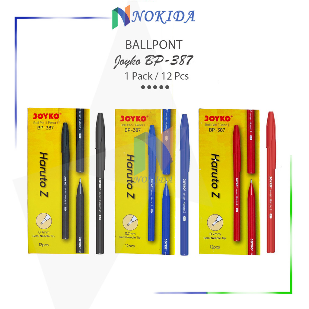 Jual Nokida Pulpen Joyko Haruto Z BP-387 [1 Pack/12 Pcs] / Alat Tulis ...
