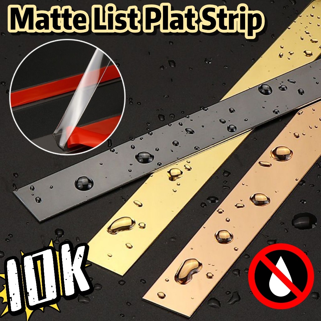 Jual 3M/5M Matte List Plat Strip Gold/Stainless SS201 Steel Flat ...