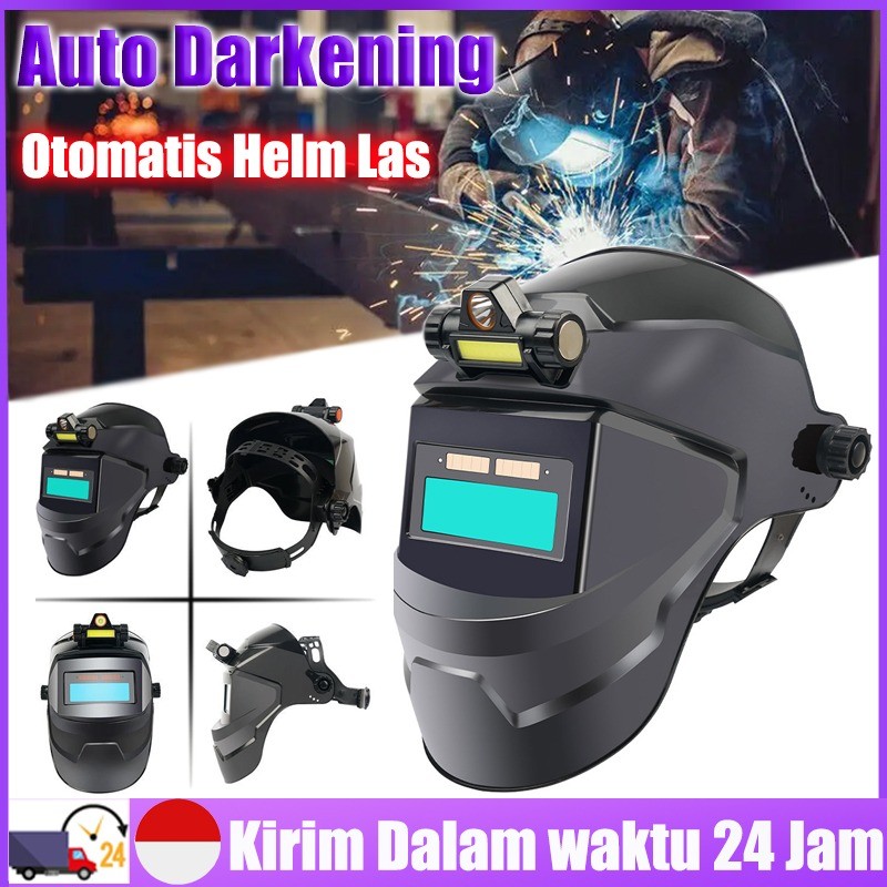 Jual [Ready ya,COD] Helm Kedok Las Otomatis Las Auto Dark Welding ...