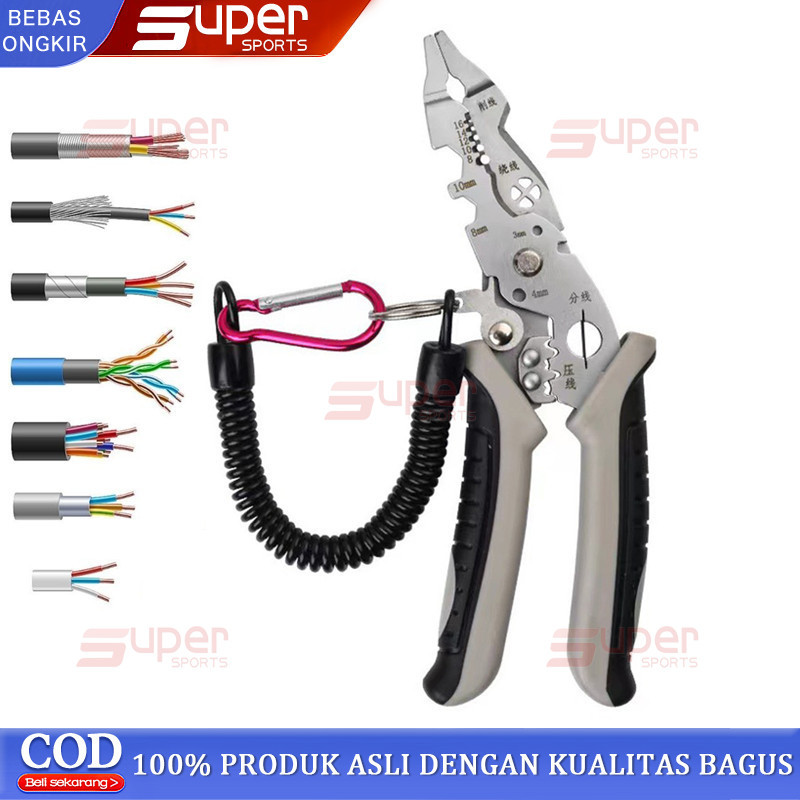 Jual Tang Listrik Multifungsi Alat Pemotong Kabel Portabel Tang ...