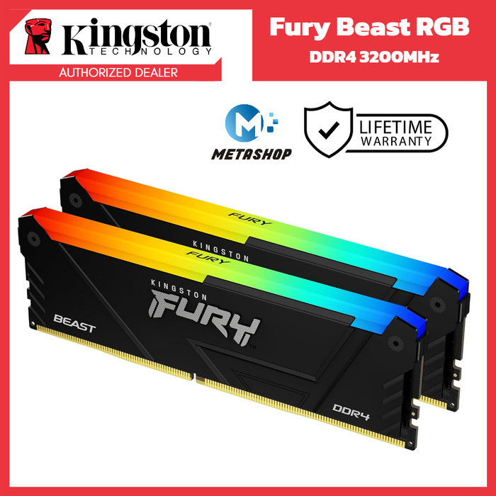 Jual Kingston Memory RAM Fury DDR4 RGB 1x8GB KF432C16BB2A/8 | 2x8GB ...