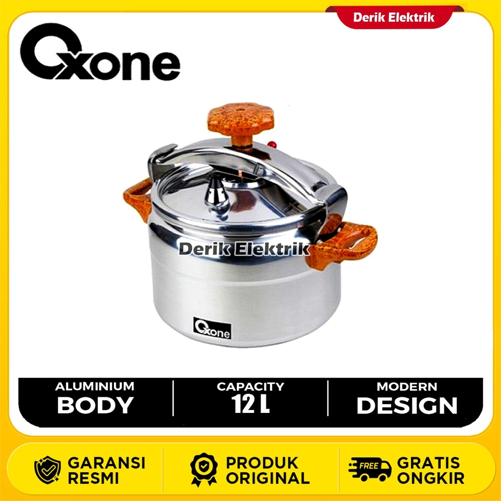 Jual OXONE OX2012 PRESTO PANCI DAGING ALUMUNIUM PRESSURE COOKER 12L | Shopee Indonesia