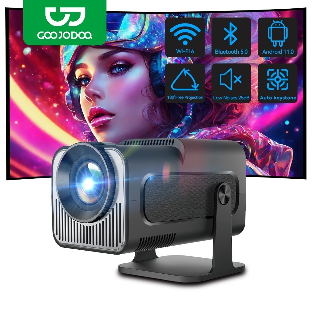 Jual Goojodoq Mini Projector Android Dual Wifi6 120 Ansi Bluetooth 5.0 ...