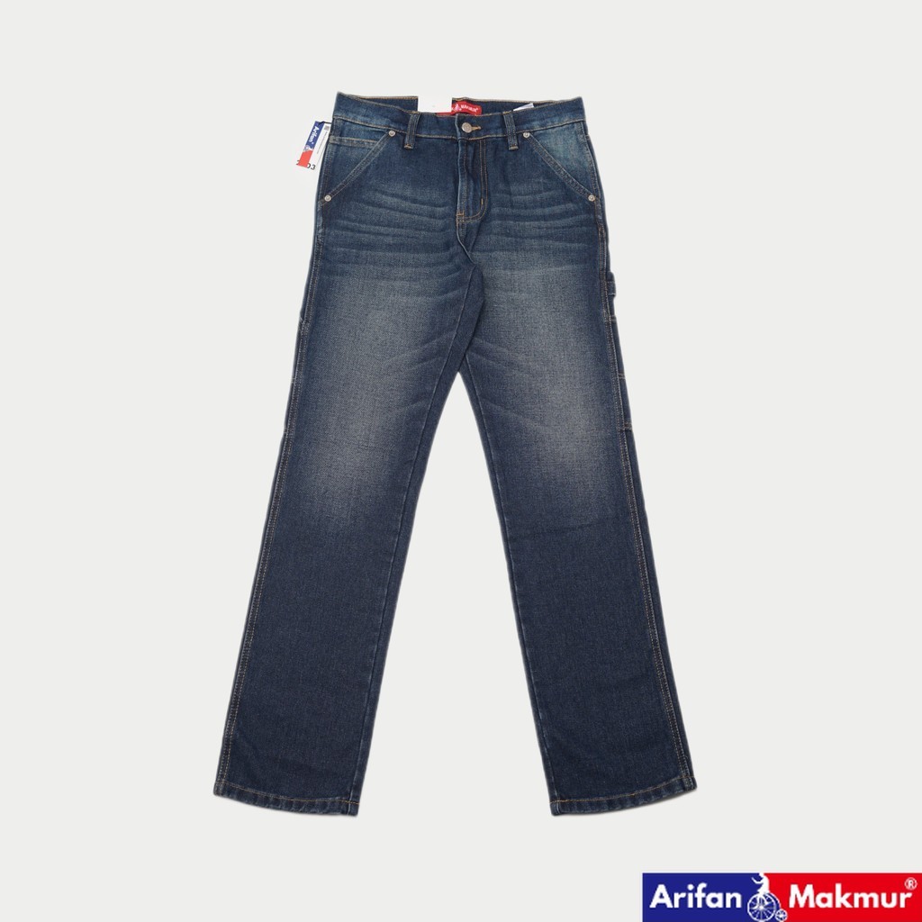 Jual Arifan Makmur Celana Jeans 15 Oz Reguler Carpenter | Shopee Indonesia