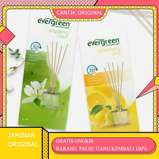 Jual Pengharum Ruangan Evergreen/Evergreen Reed Diffuser 30ml + Refill ...
