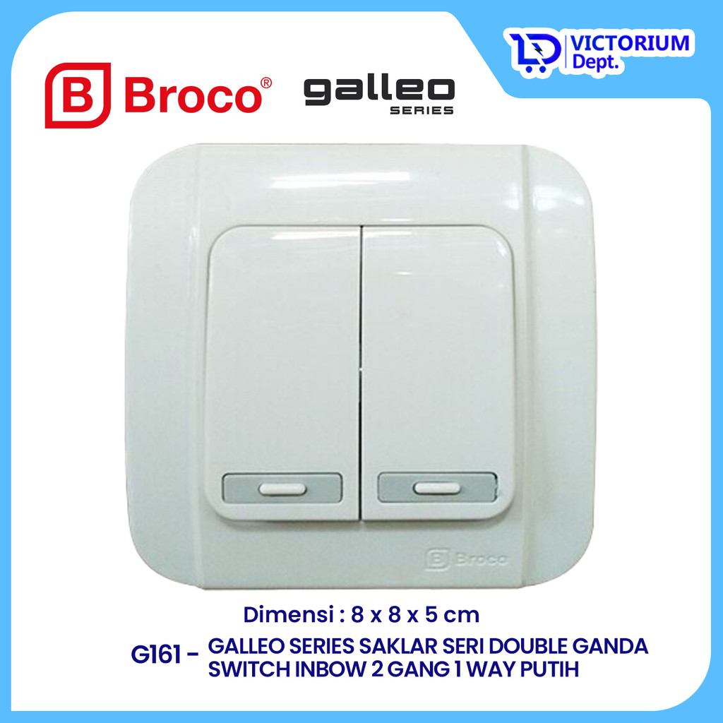 Jual VICTORIUM- BROCO GALLEO SERIES G162-55S SAKLAR SERI DOUBLE GANDA ...