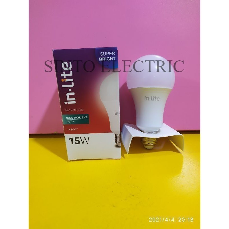 Jual INLITE Lampu Bulb LED 15 W Lampu Bohlam LED | Shopee Indonesia