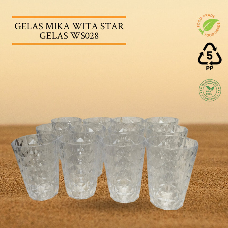 Jual Lusinan isi 12 PCS Gelas Plastik Tebal Kristal Bening 350ml ...