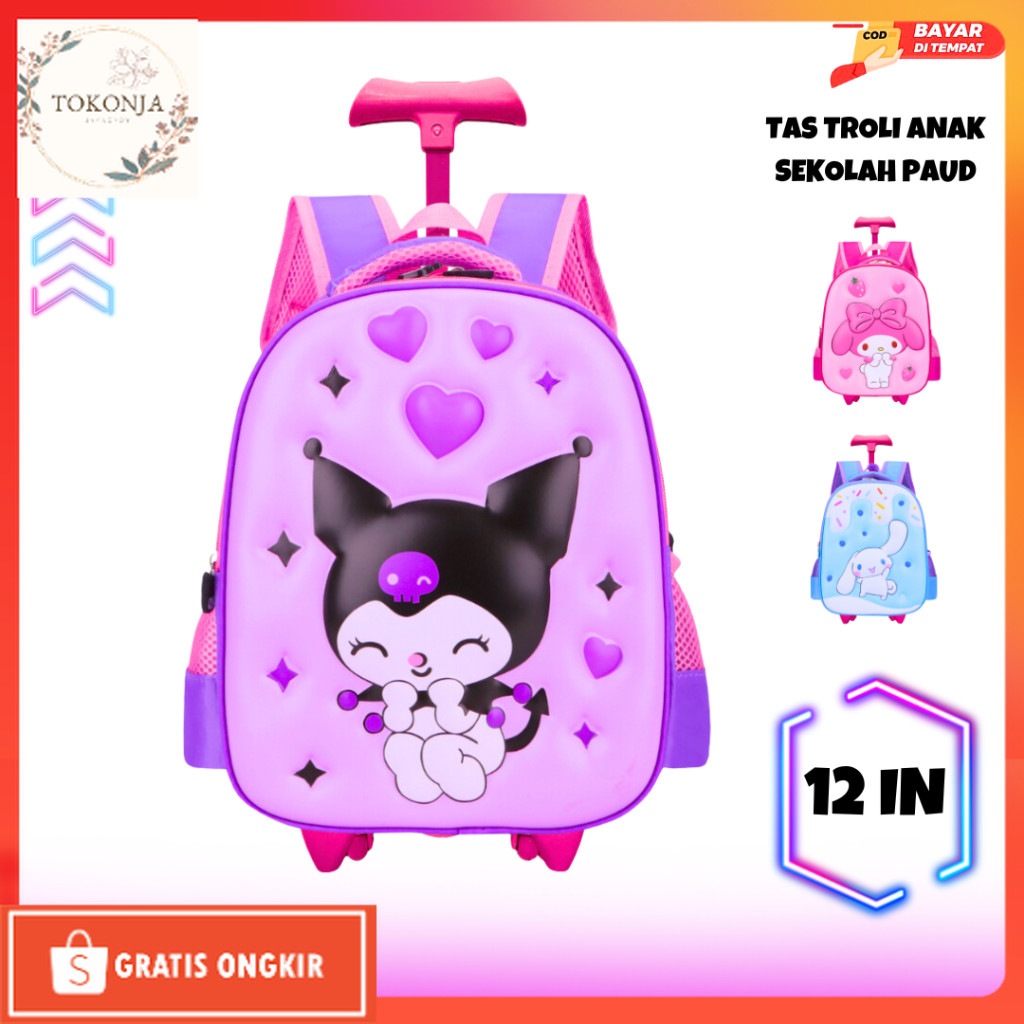 Jual Tas Anak Lucu / tas koper anak perempuan sekolah tk & paud gambar ...