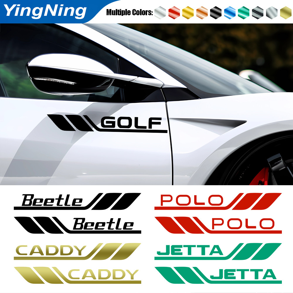 Jual 2pcs Car Side Sticker Car Trim Door Vinyl Decal Sticker For VW GTI ...