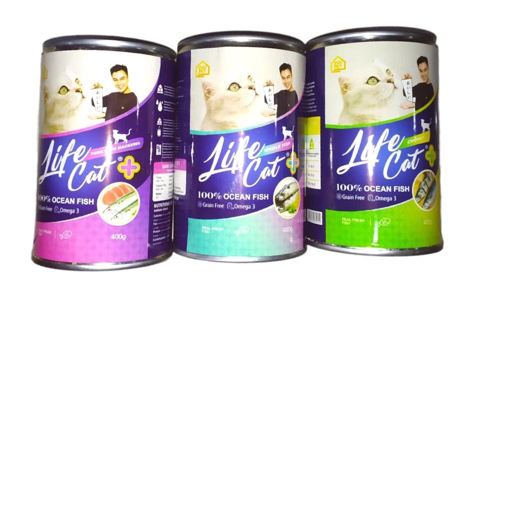 Jual Life cat PLUS kaleng 400gr wet food kucing | Shopee Indonesia
