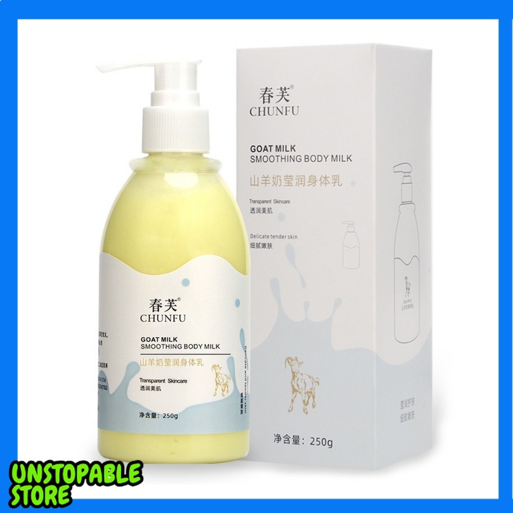 Jual Lotion Pemutih Badan CHUNFU Goat Milk Body Lotion Melembabkan ...