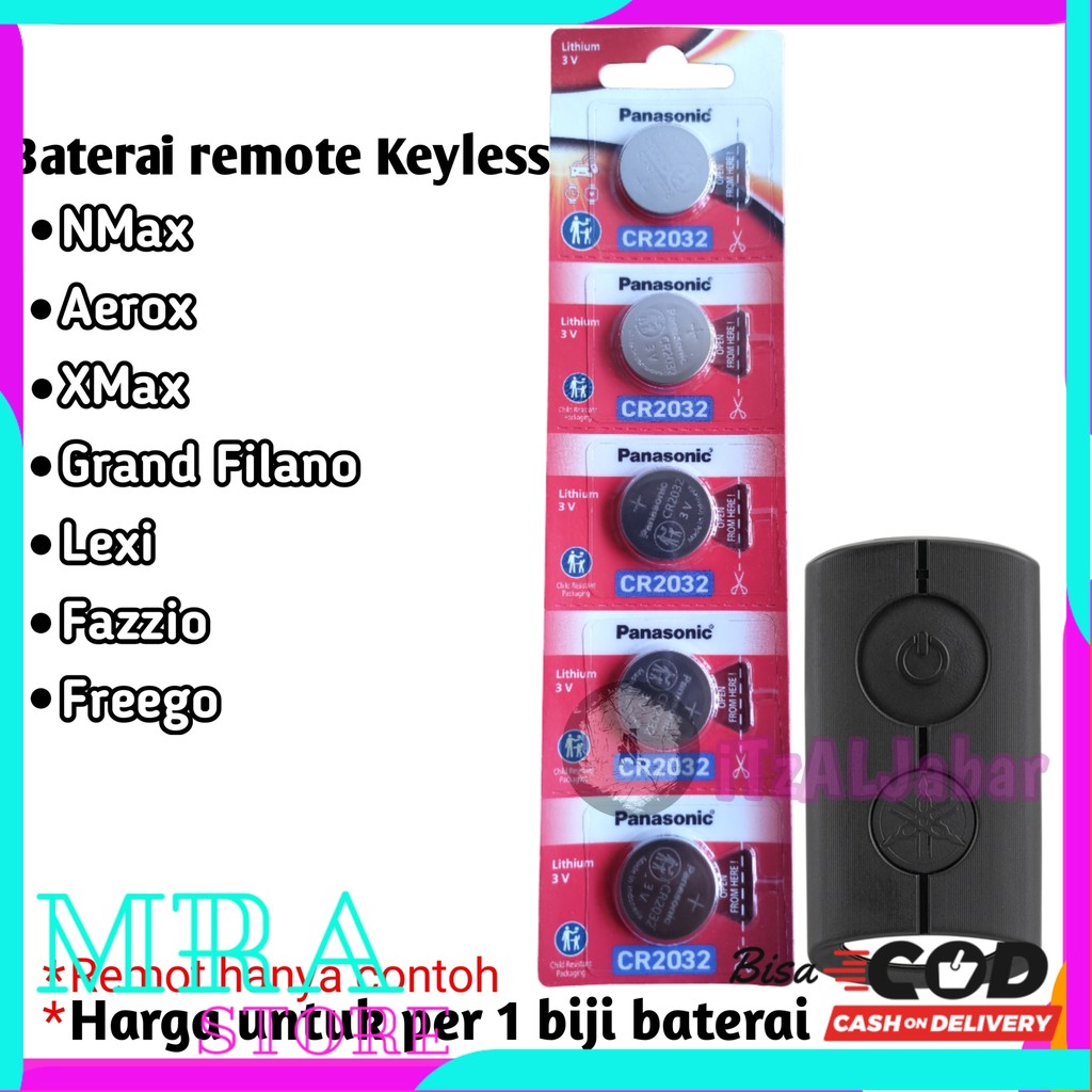 Jual Baterai remote motor YAMAHA NMAX AEROX XMAX GRAND FILANO LEXI ...
