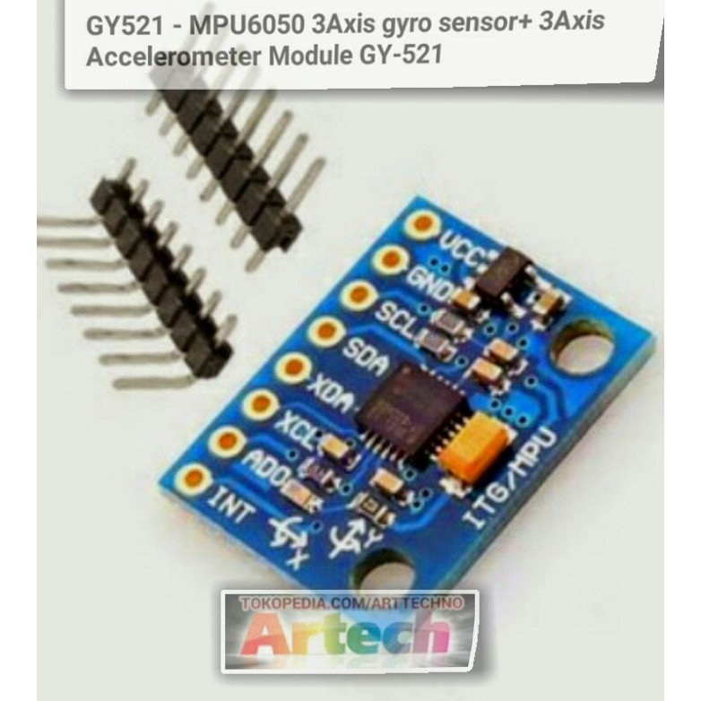 Jual GY-521 Mpu 6050 3 Axis Gyro Sensor + 3 Axis Accelerometer Module ...