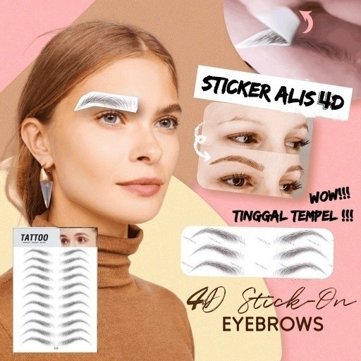 Jual Eyebrow Tattoo Stiker Alis 4D Alis Waterproof Sticker Tato Alis ...