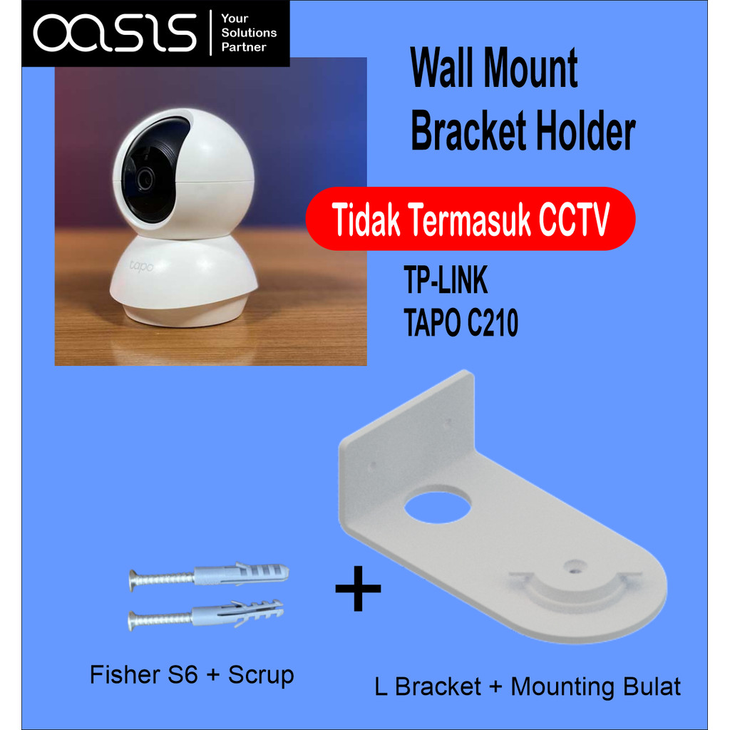 Jual TP-LINK Tapo C210 Pan Security Camera CCTV Wall Mount Bracket ...