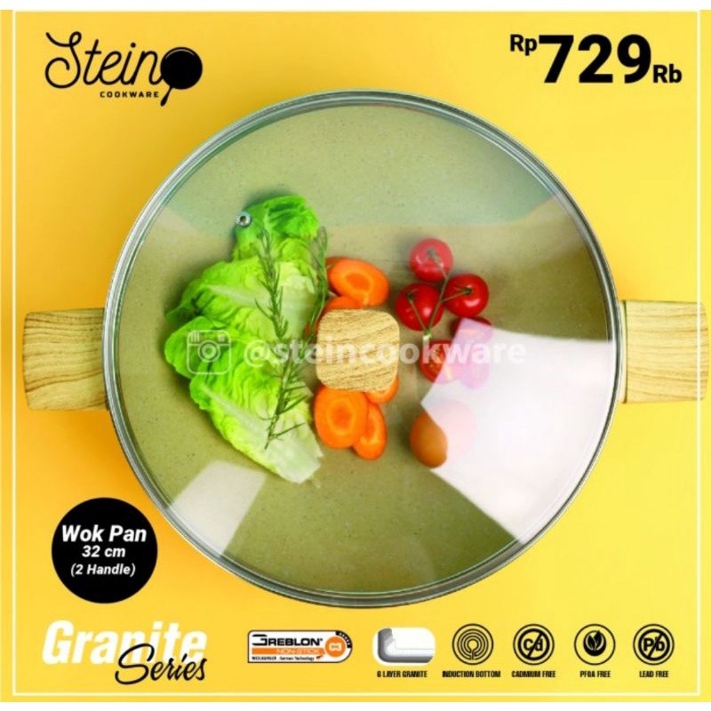 Jual Stein Cookware Wok Pan 32 cm Peralatan Masak Panci Penggorengan ...
