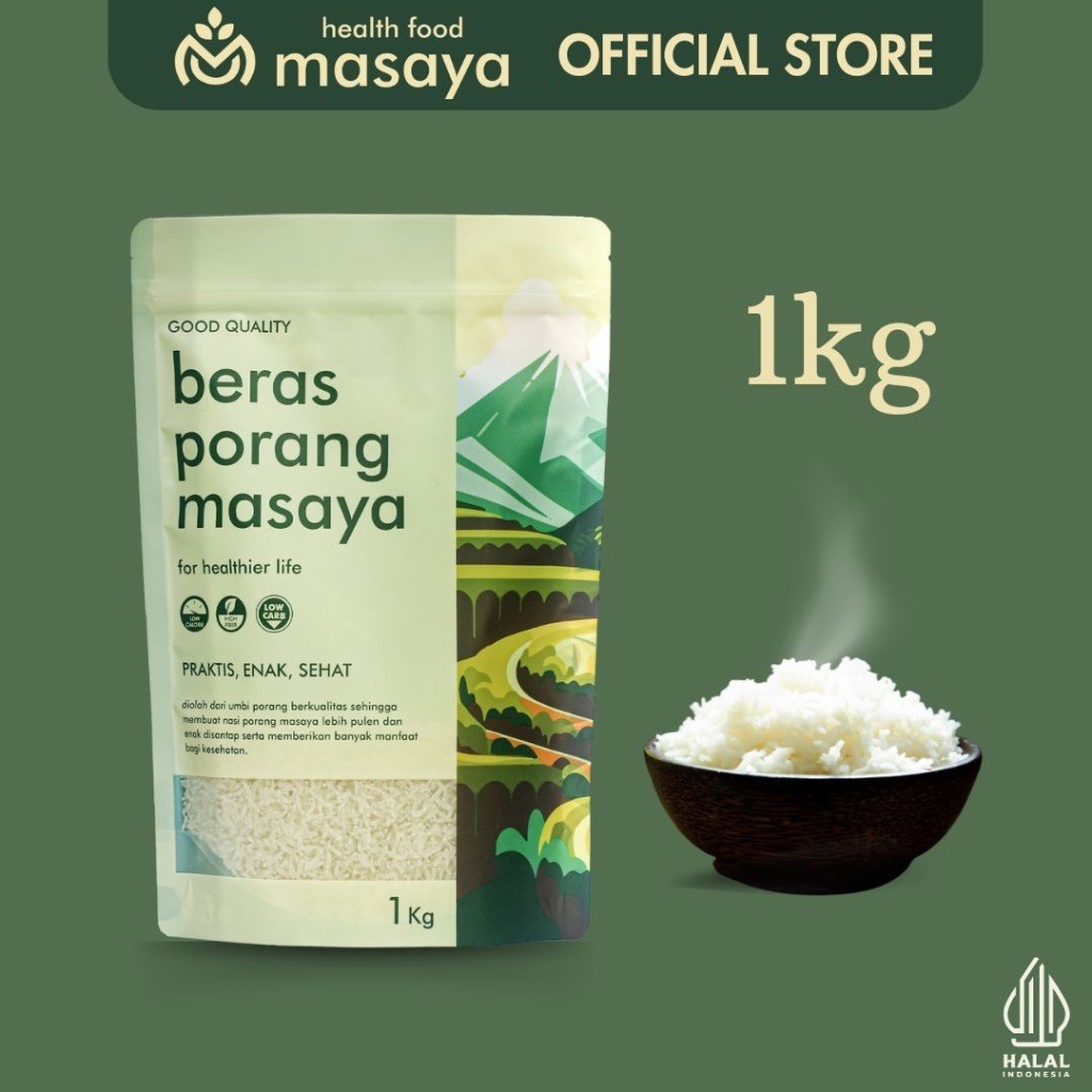 Jual 1kg MASAYA BERAS PORANG - beras porang shirataki konjac diet ...