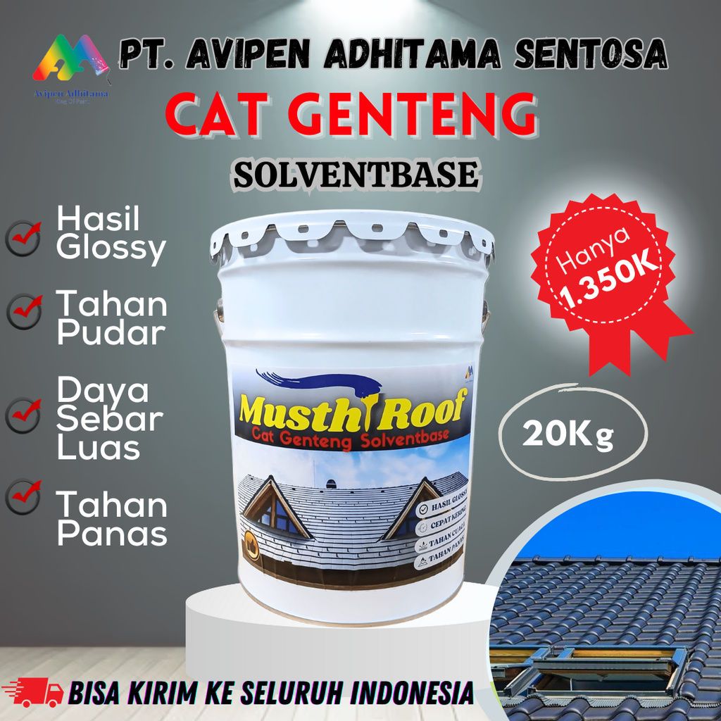 Jual Cat Genteng Solventbase MusthiRoof 20 Kg Mengkilap Utk Seng ...