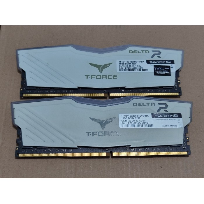 Jual RAM TEAM TFORCE MEMORY T-FORCE DELTA RGB WHITE DDR4 32GB (2x16GB ...