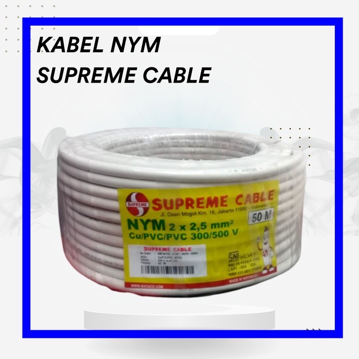 Jual Kabel Listrik Tunggal NYM 2X2,5MM Supreme Roll 50M | Shopee Indonesia
