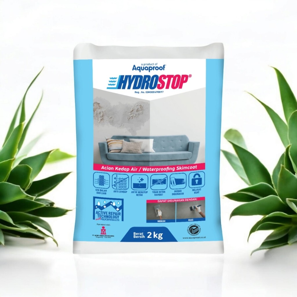 Jual Hydrostop acian kedap air 2 kg (abu abu), Hydrostop acian kedap ...