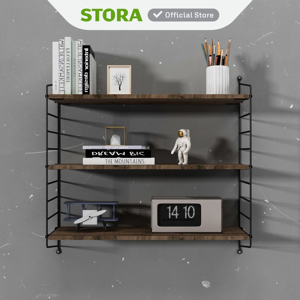 Jual Stora Rak Dinding 3 Tingkat Wsm - Hitam Decorative Wall Shelf Rak ...