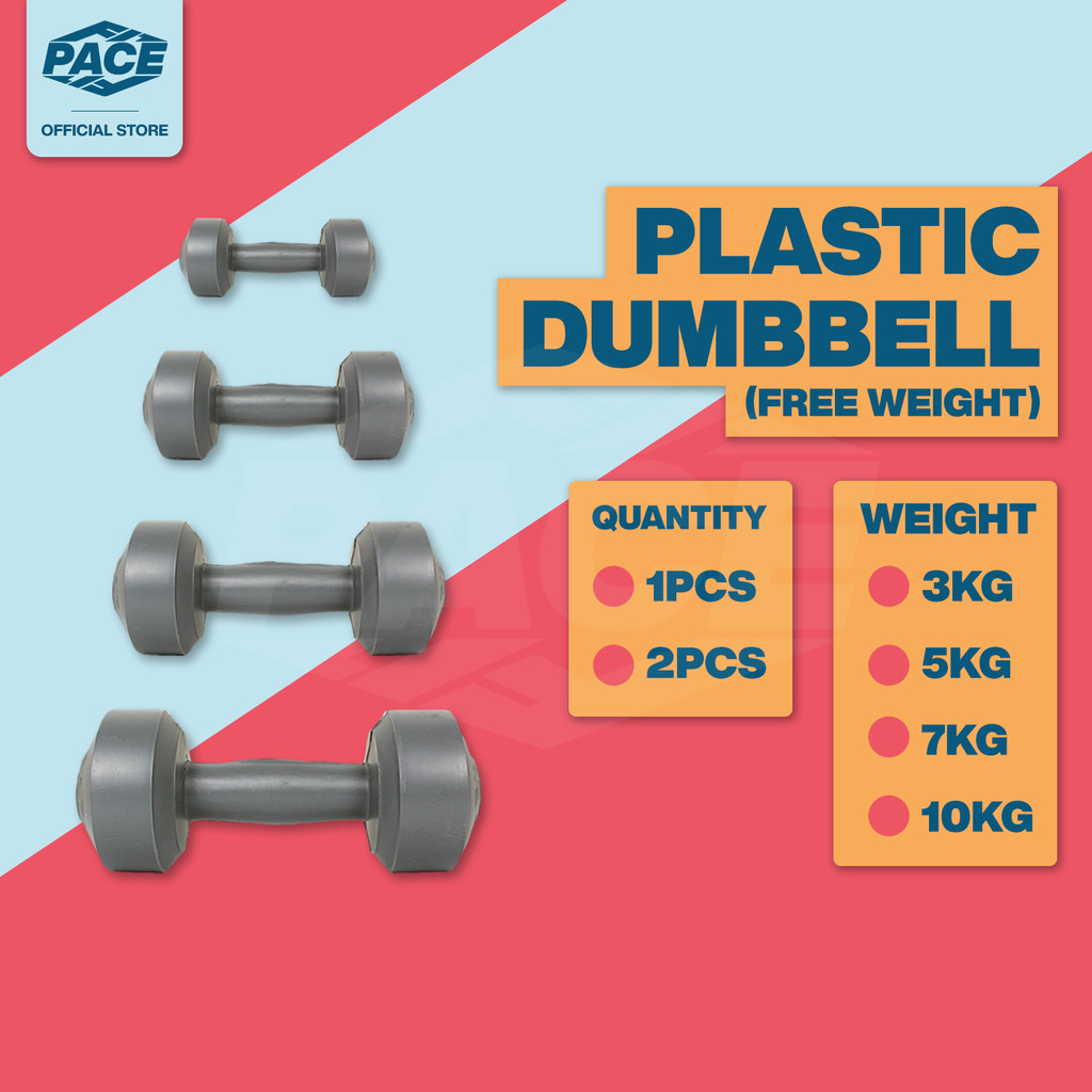 Jual PACEFIT Plastic Dumbbell Free Weight | Dumbbel Dumbell Dumbel Tanpa Isi Kosongan 3kg 5kg ...