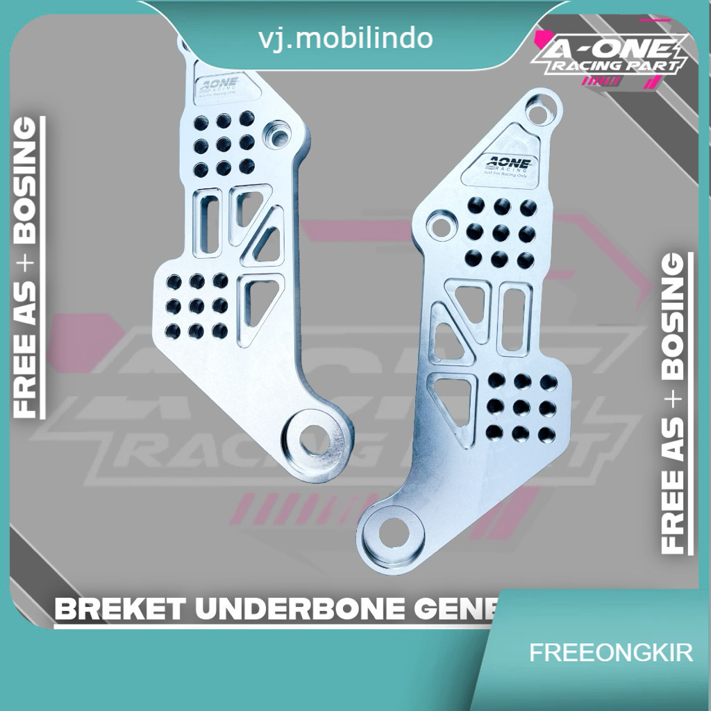 Jual Breket Underbone G3 Alumunium MX King V1/V2 A-One PNP RCB Rapido ...