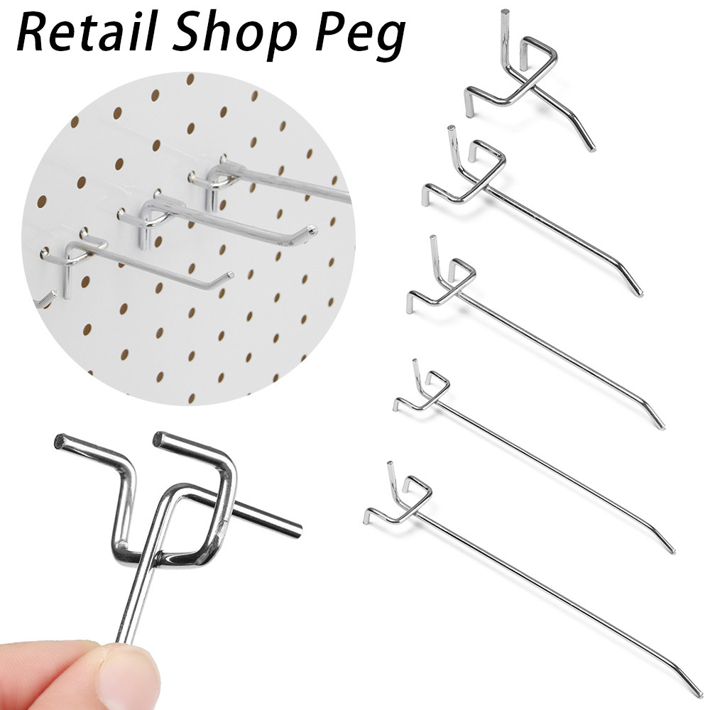 Jual 5 Pcs Grid Wall Mesh Display Hooks Storage Racks Retail Shop Peg ...