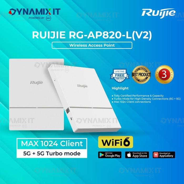 Jual Ruijie RG-AP820-L(V2) Wi-Fi 6 AX3000 Indoor Access Point | Shopee ...