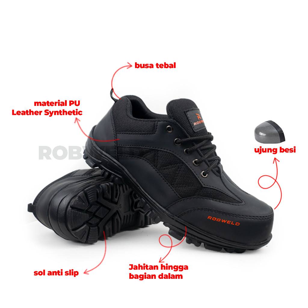 Jual Promo Sepatu Safety Septi Sefty Ujung Besi Proyek Kerja Lapangan ...