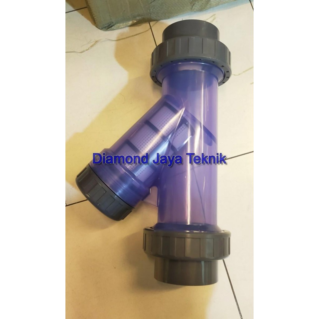 Jual Clear Y Strainer PVC 3/4" Inchi / YStrainer Transparan PVC ...