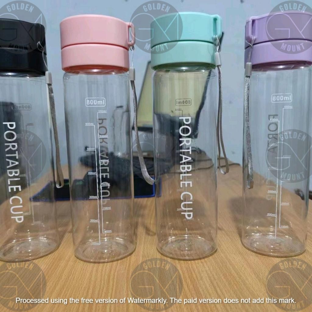 Jual Botol Minum Portable Cup Bening 800ml | Shopee Indonesia