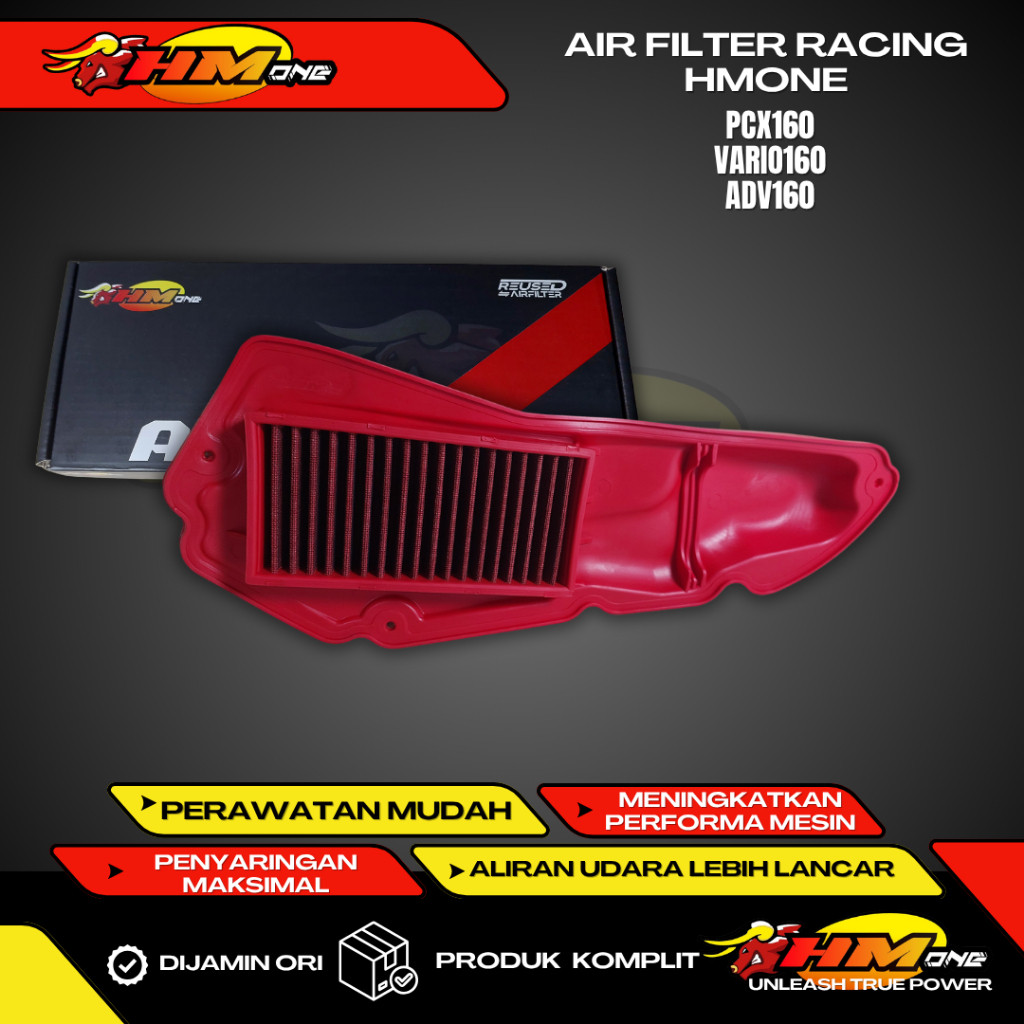 Jual filter udara racing hmone pcx 160 vario 160 adv160 honda saringan ...