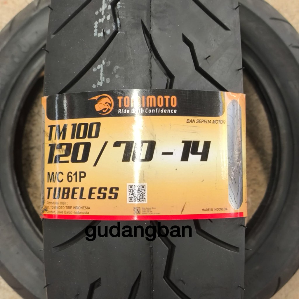 Jual ( TM100 ) 120 70 14 TOMIMOTO BAN MOTOR TUBELESS PCX 150 VARIO 160 ...