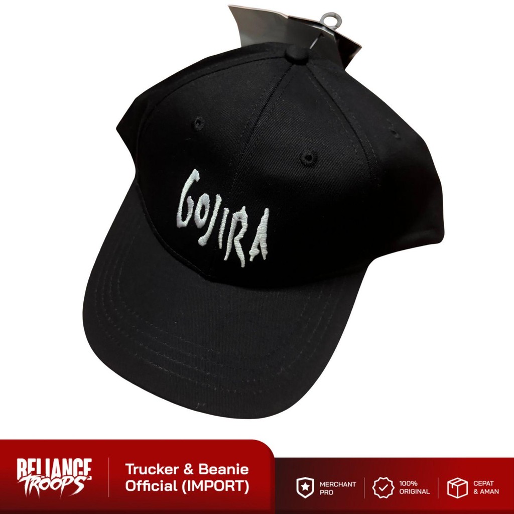 Jual Baseball Cap Official | Gojira - Logo (Black) | Shopee Indonesia