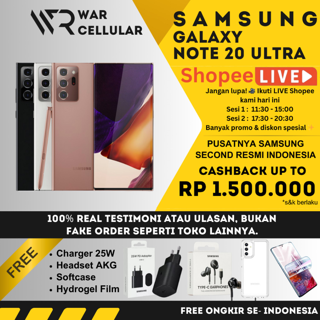 Jual SEIN Samsung Galaxy Note 20 Ultra 5G 512GB 256GB | Samsung Note 20 Second Fullset Resmi ...